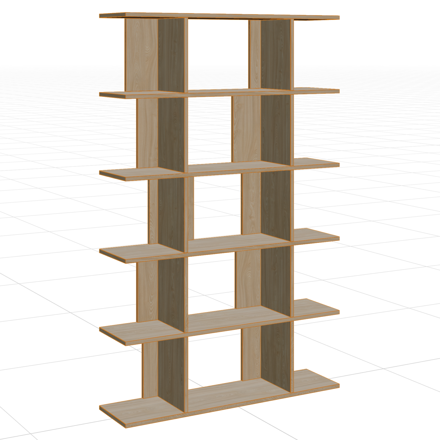 Cubist Bookshelf 01 • iMeshh - 3D Model for Blender 4.0+