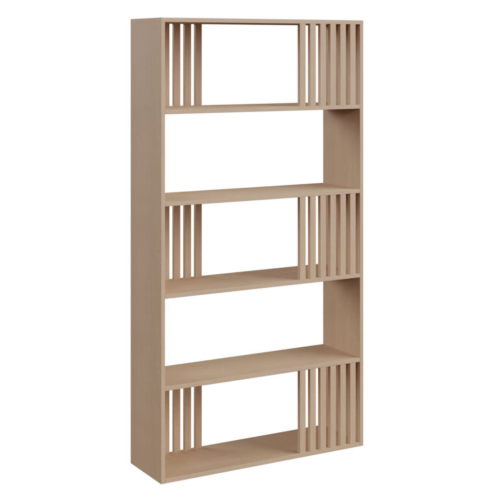 Slat Side Bookshelf 01 • iMeshh - 3D Model for Blender 4.0+