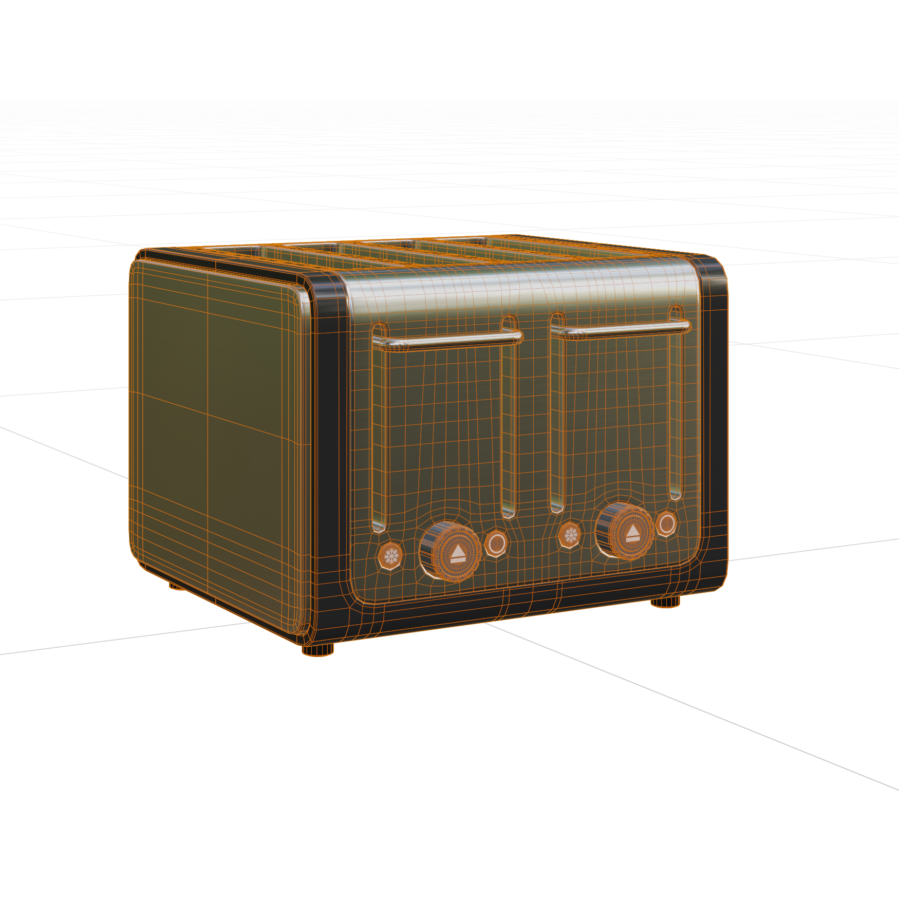 Stainless Toaster 01 • iMeshh - 3D Model for Blender 4.0+