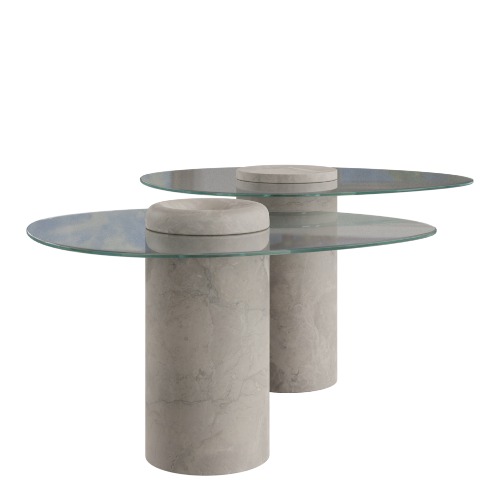 Stone Glass Coffee Tables 01 • iMeshh - 3D Model for Blender 4.0+