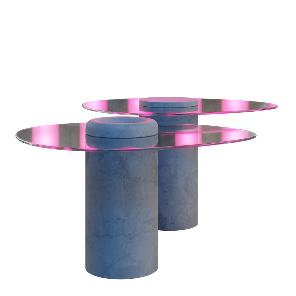 Stone Glass Coffee Tables 01 • iMeshh - 3D Model for Blender 4.0+