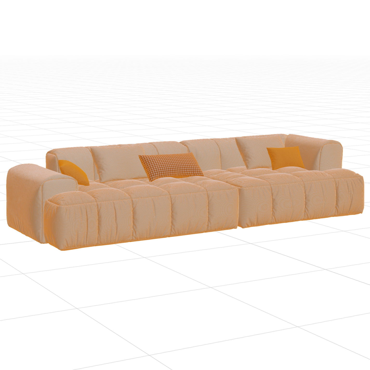 Soft Block Sofa 03 • iMeshh - 3D Model for Blender 4.0+
