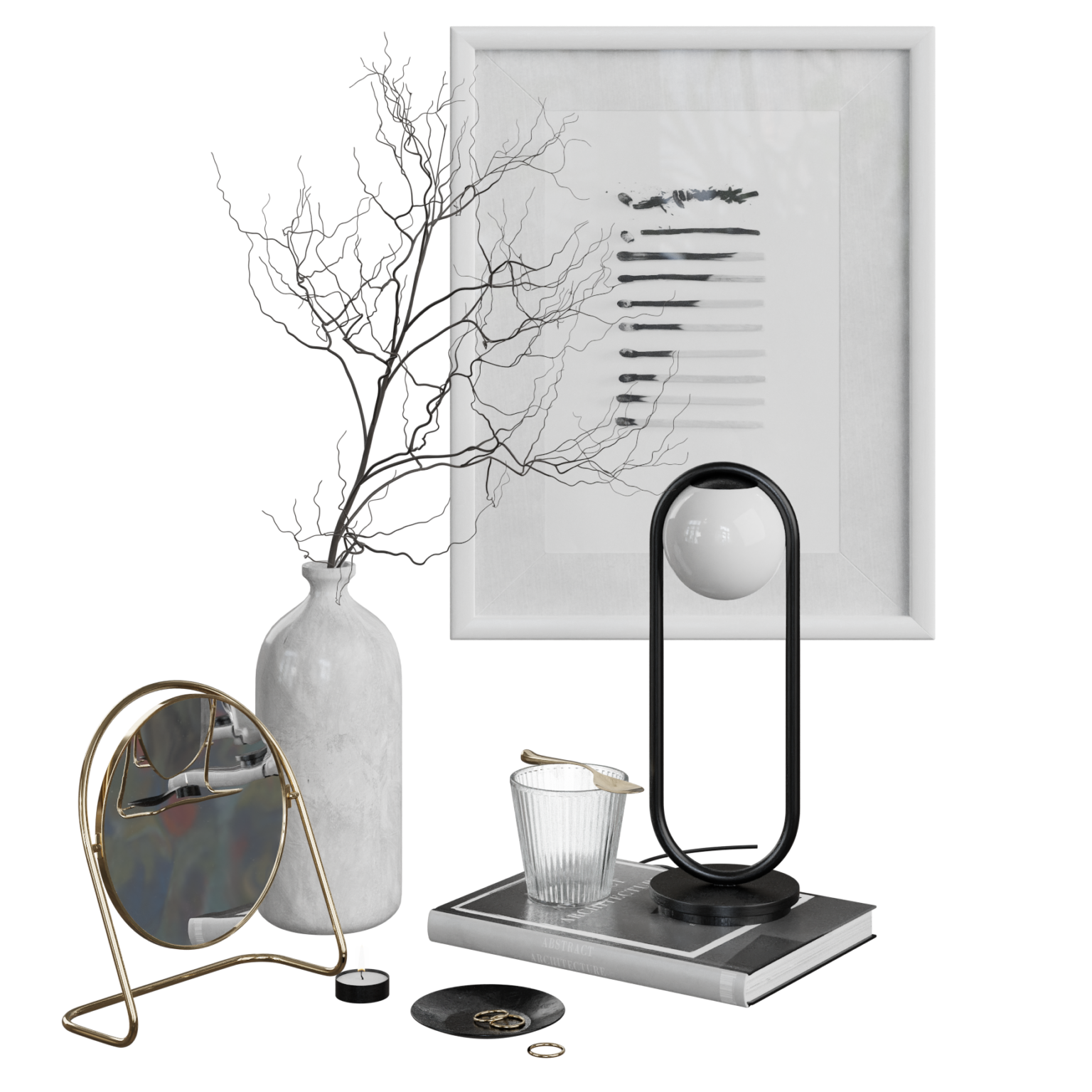 Dressing Table Decor Set 01 • iMeshh - 3D Model for Blender 4.0+