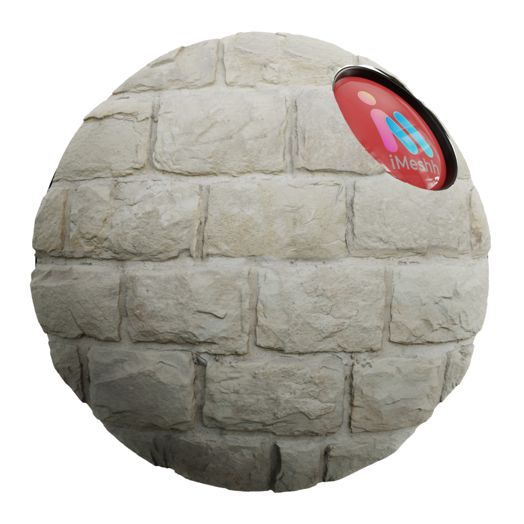 Split Rock Stone Bricks for Blender 3D • iMeshh 3D Library