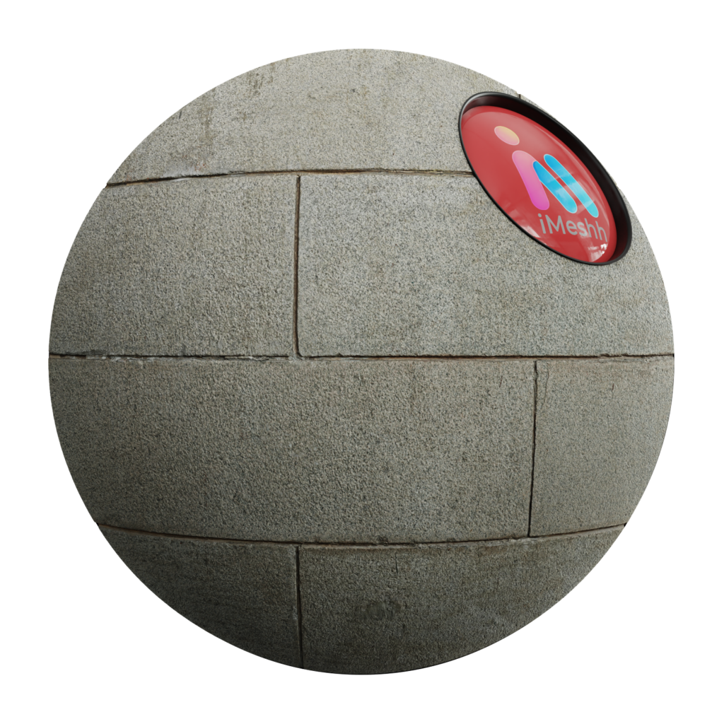 Grey Block Stone Bricks 01 for Blender 3D • iMeshh 3D Library