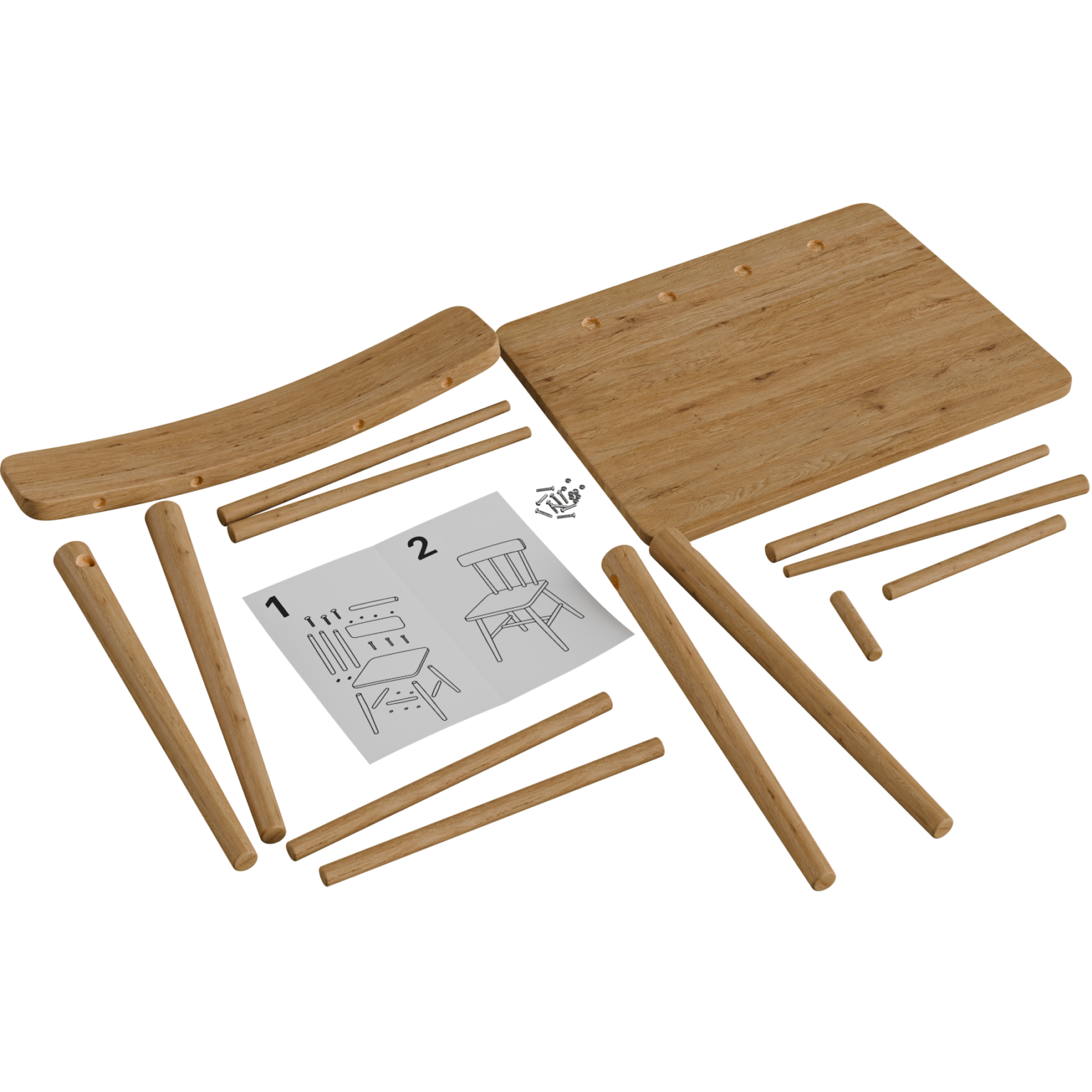 Flat Pack Chair 01 • iMeshh - 3D Model for Blender 4.0+