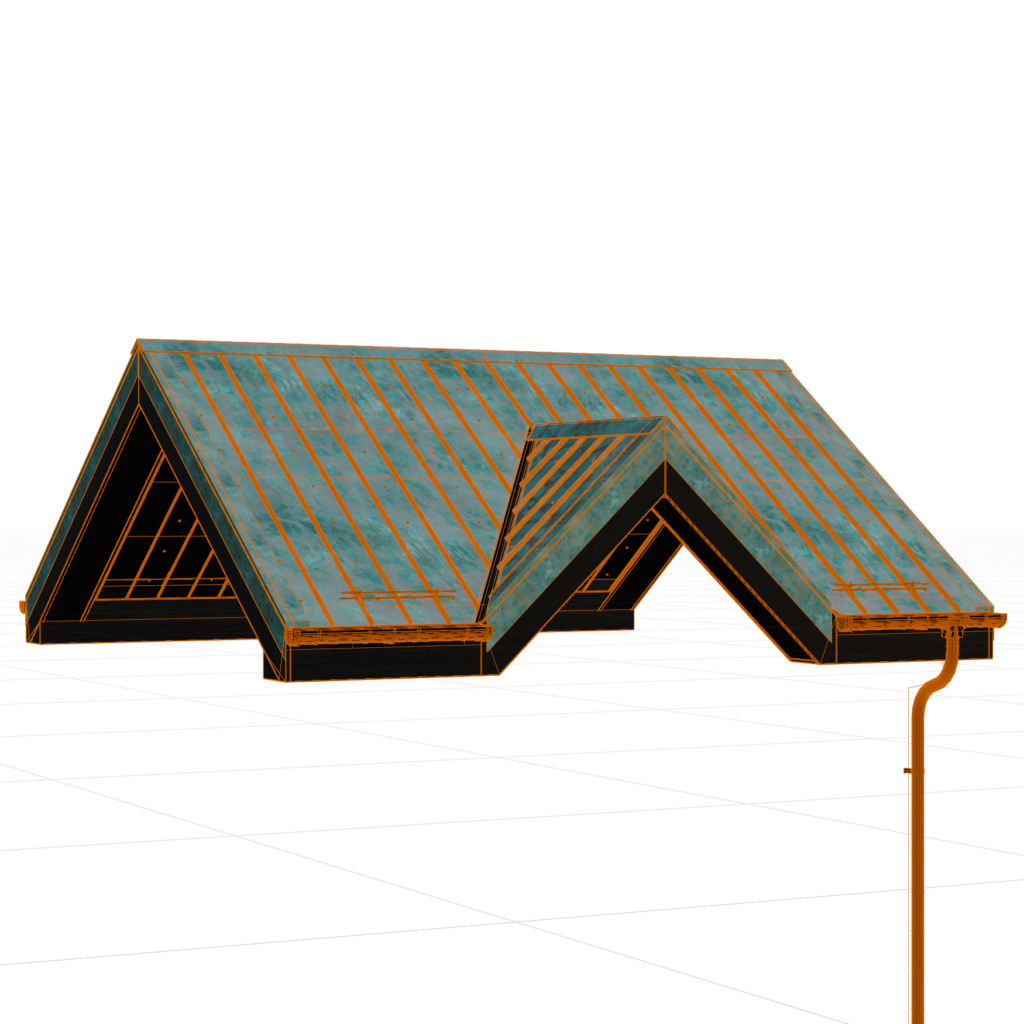 Metal Roof Geometry Nodes 08 • iMeshh - 3D Model for Blender 4.0+