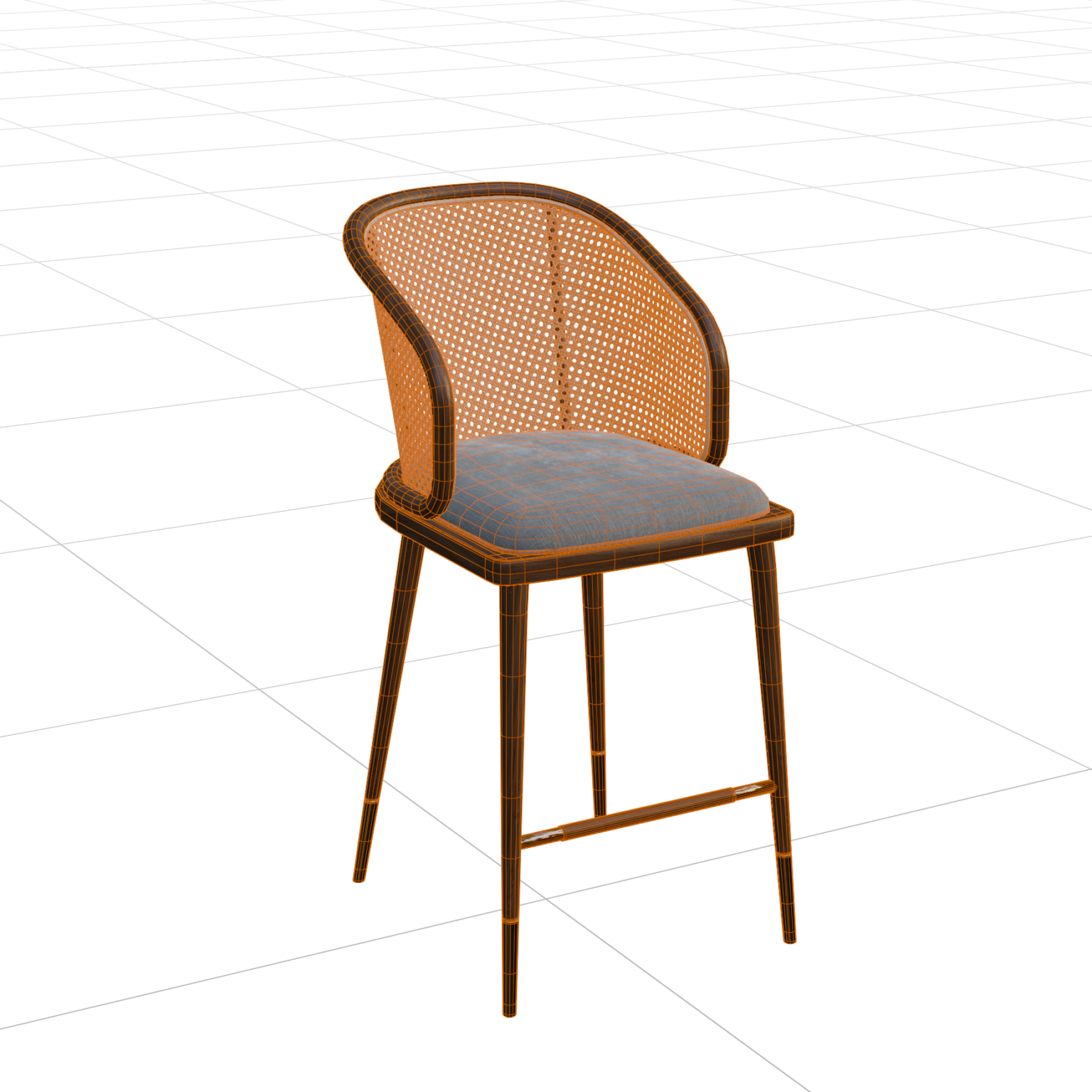 Wicker Weave Stool 01 • iMeshh - 3D Model for Blender 4.0+