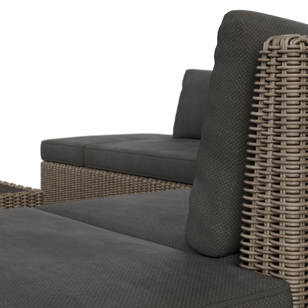 Rattan Sofa Set 06 • iMeshh - 3D Model for Blender 4.0+