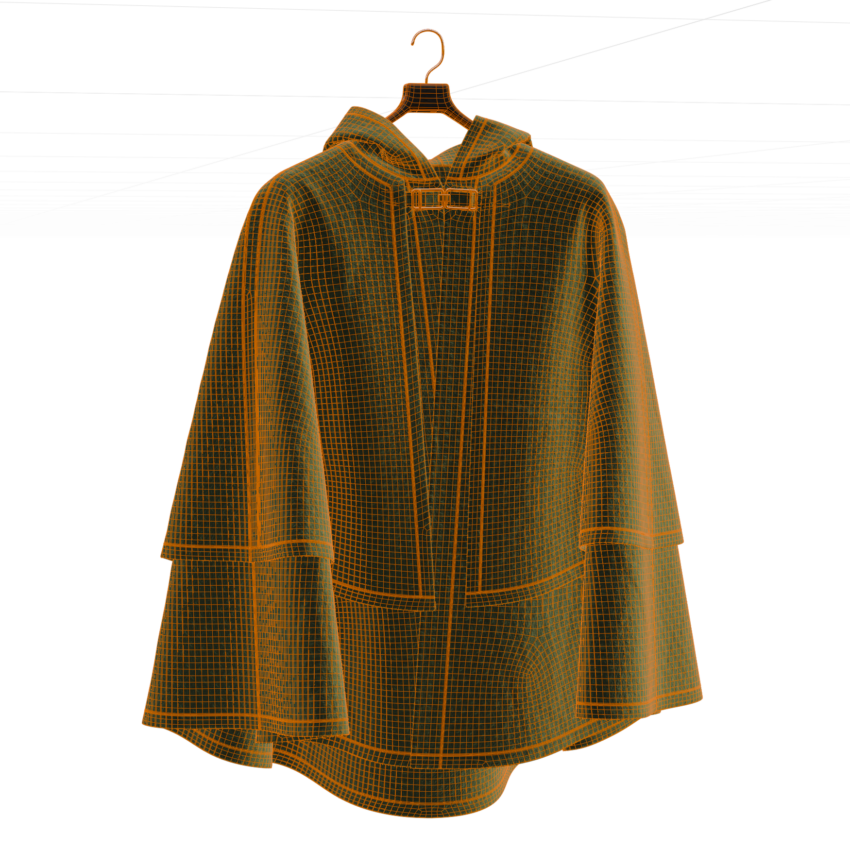 Green Cloak 01 • iMeshh - 3D Model for Blender 4.0+