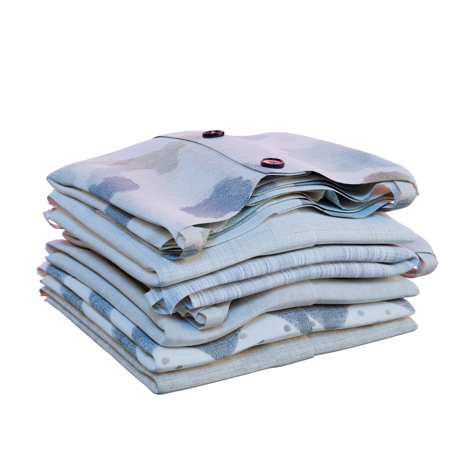 Folded Shirts Stack 03 • iMeshh - 3D Model for Blender 4.0+