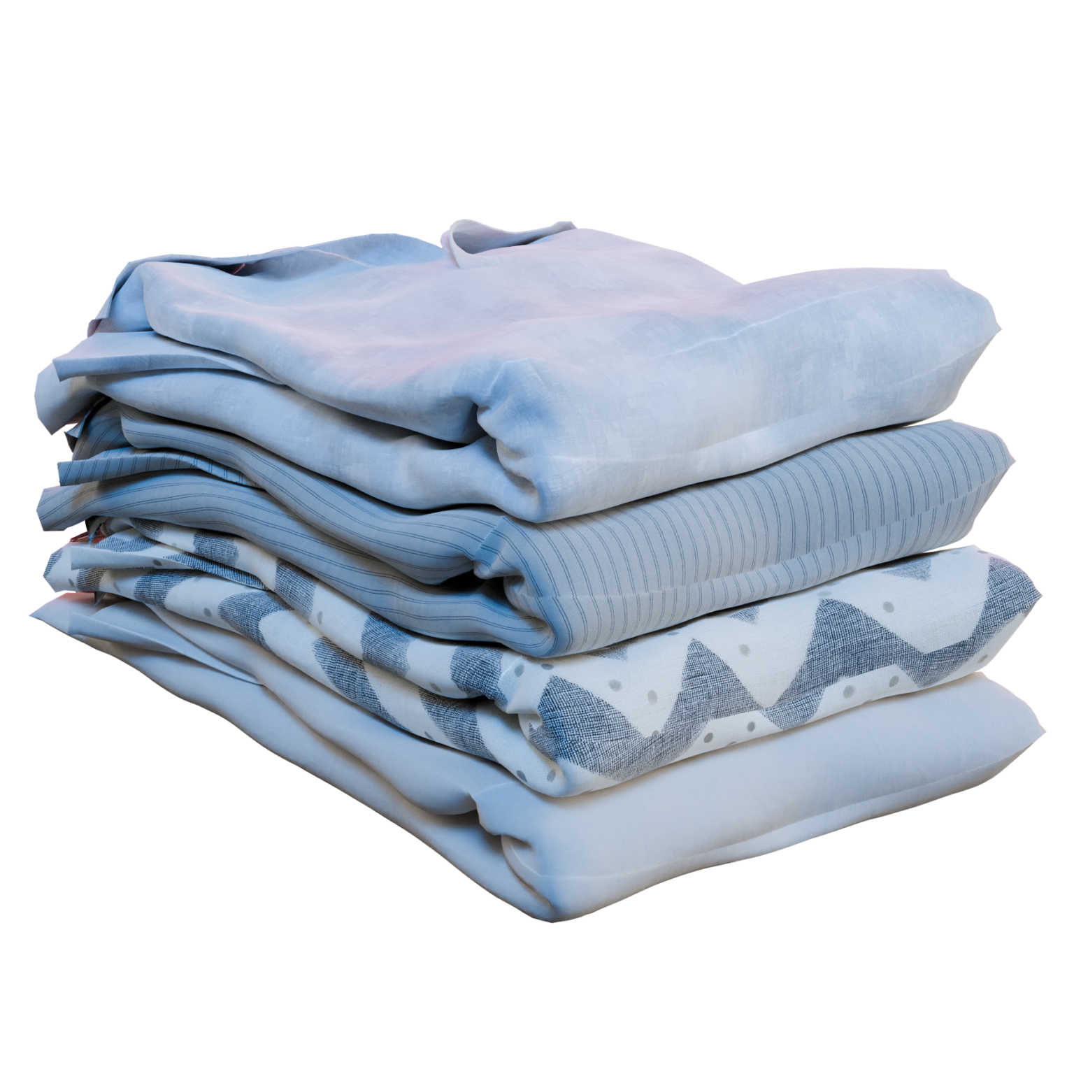 Folded Shirts Stack 04 • iMeshh - 3D Model for Blender 4.0+