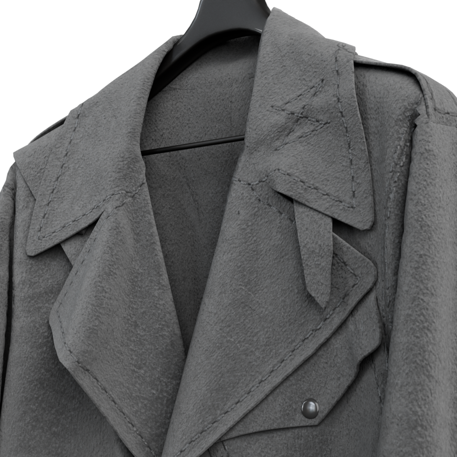 Hanging Trench Coat 01 • iMeshh - 3D Model for Blender 4.0+