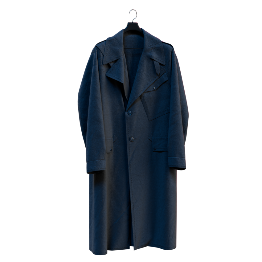 Hanging Trench Coat 01 • iMeshh - 3D Model for Blender 4.0+
