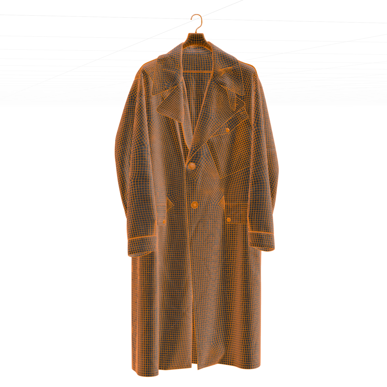 Hanging Trench Coat 01 • iMeshh - 3D Model for Blender 4.0+