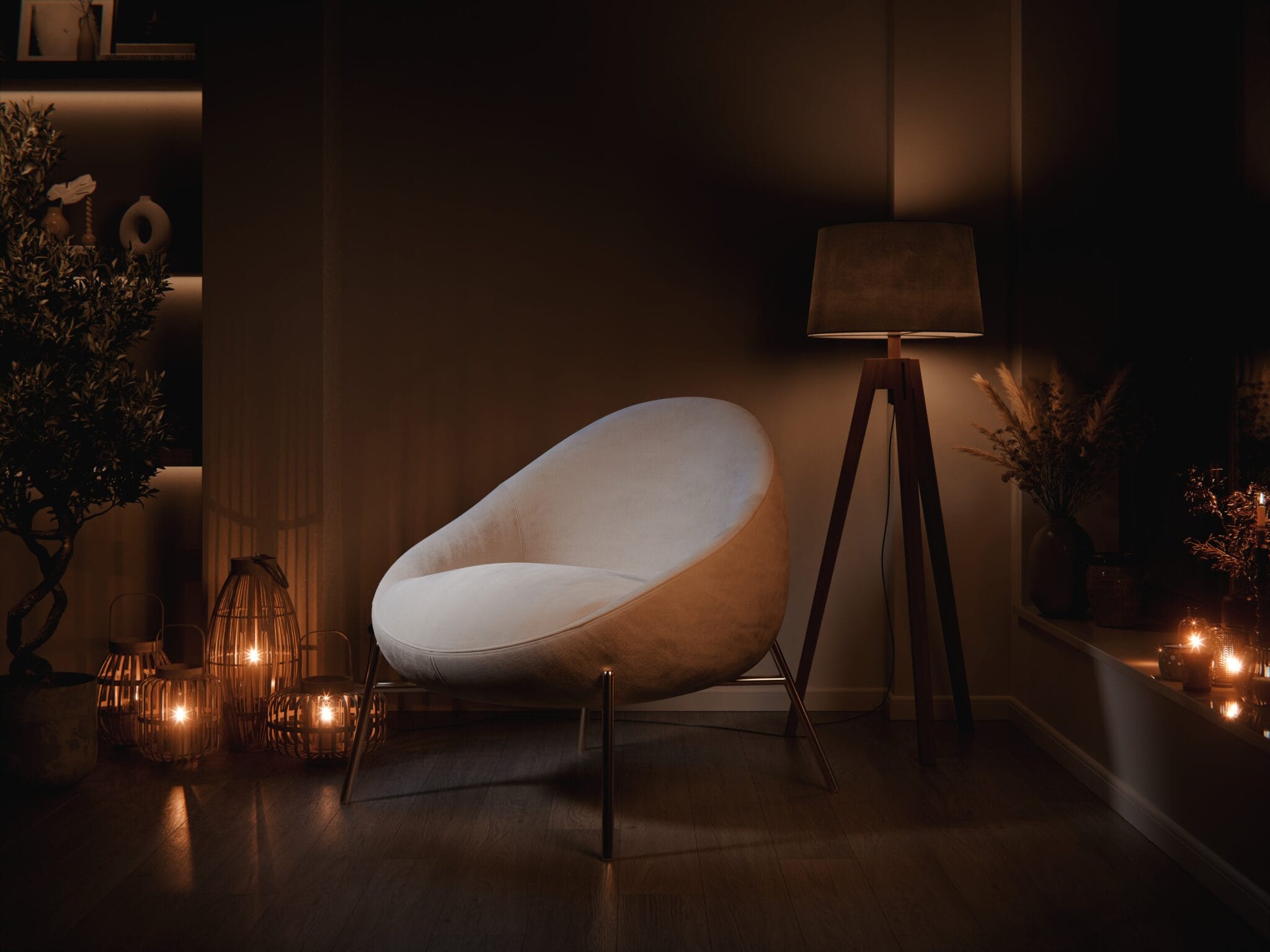 Full Chair Beauty Scene 01 • iMeshh - 3D Model for Blender 4.0+
