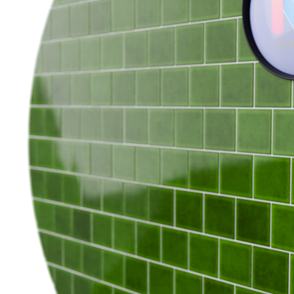 Glazed Green Square Ceramic Tile GeoNode 01 • iMeshh - 3D Model for ...