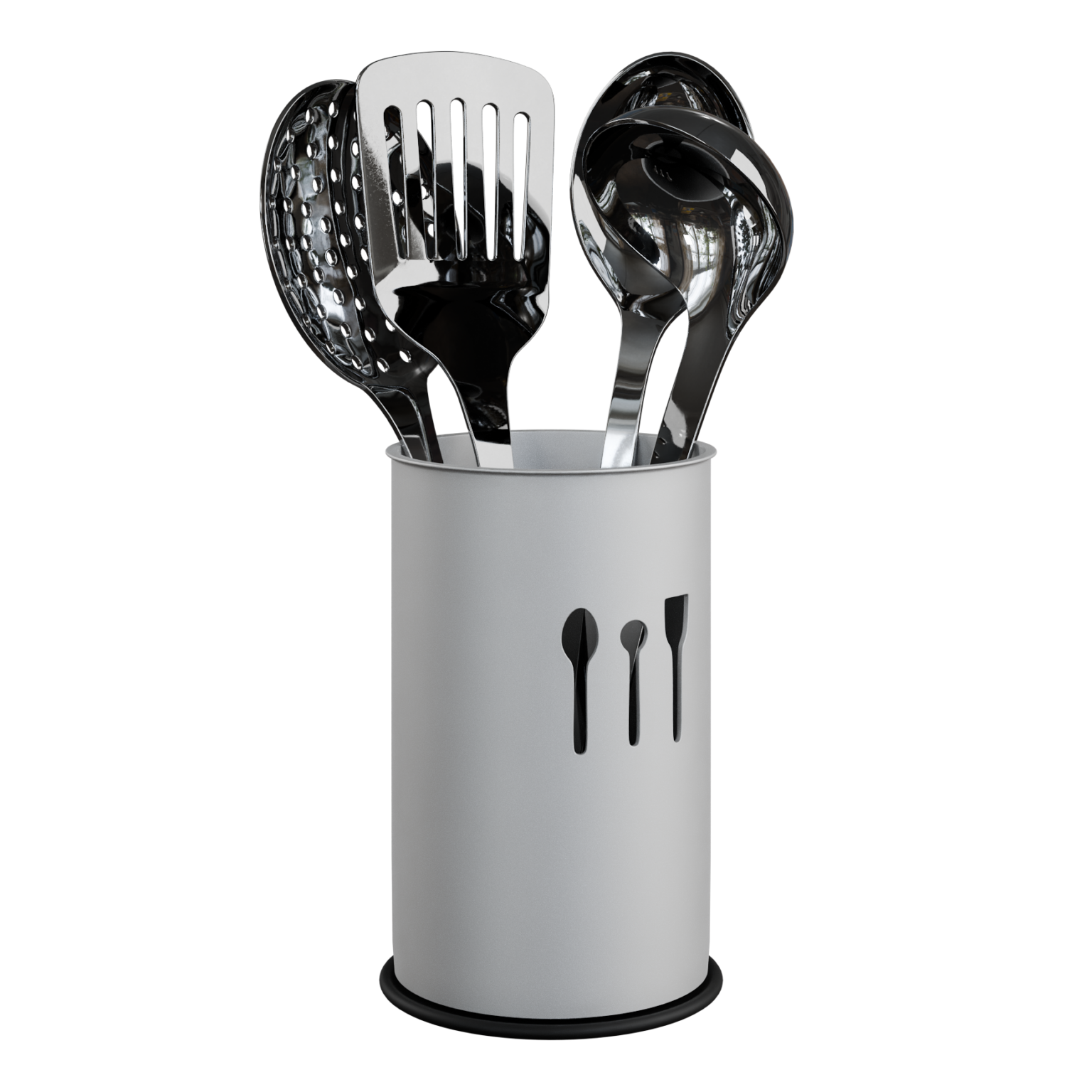 Metallic Kitchen Utensil Holder 01 • iMeshh - 3D Model for Blender 4.0+