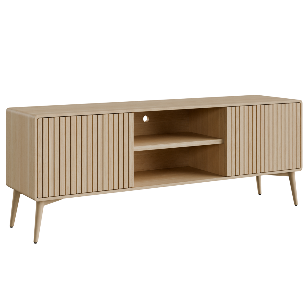 Slatted Sliding Sideboard 01 • iMeshh - 3D Model for Blender 4.0+