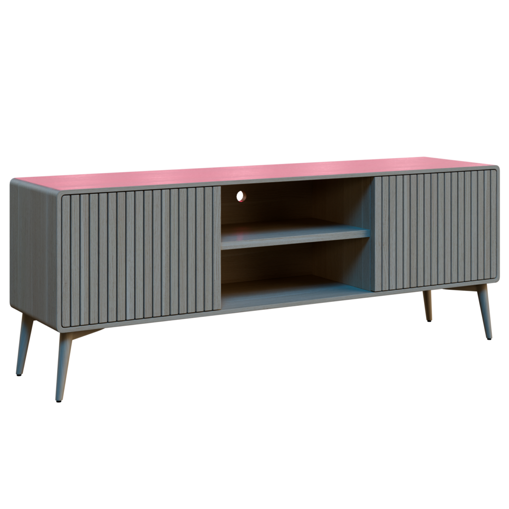 Slatted Sliding Sideboard 01 • iMeshh - 3D Model for Blender 4.0+