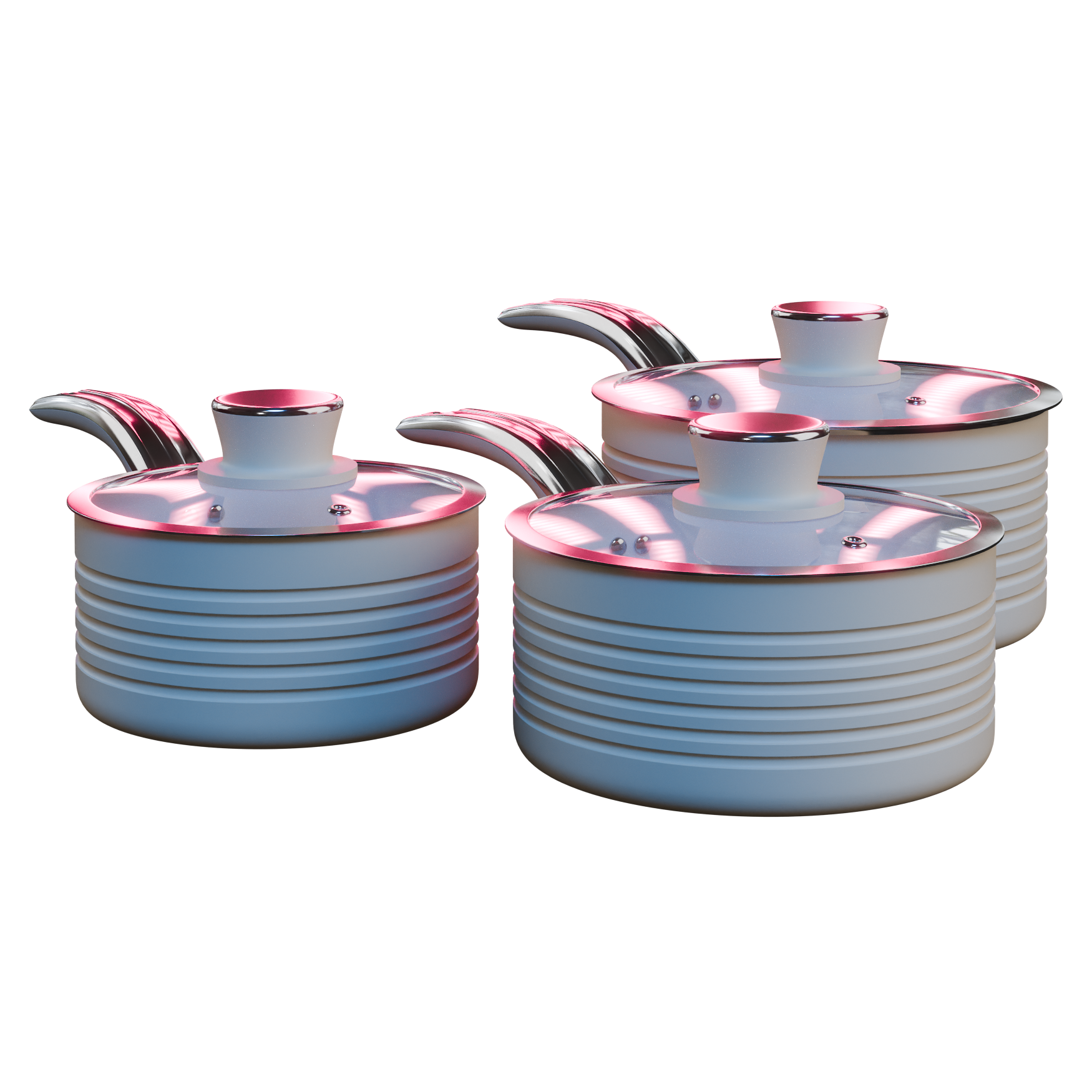 Saucepan Set 04 • iMeshh - 3D Model for Blender 4.0+