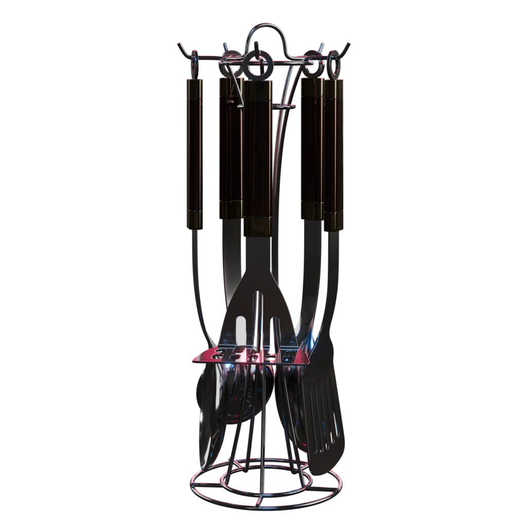 Wire Kitchen Utensil Holder 02 • iMeshh - 3D Model for Blender 4.0+