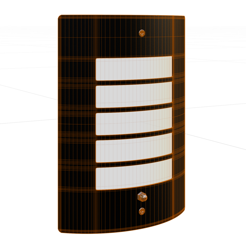 Curved Panel Outdoor Wall Light 01 • iMeshh - 3D Model for Blender 4.0+