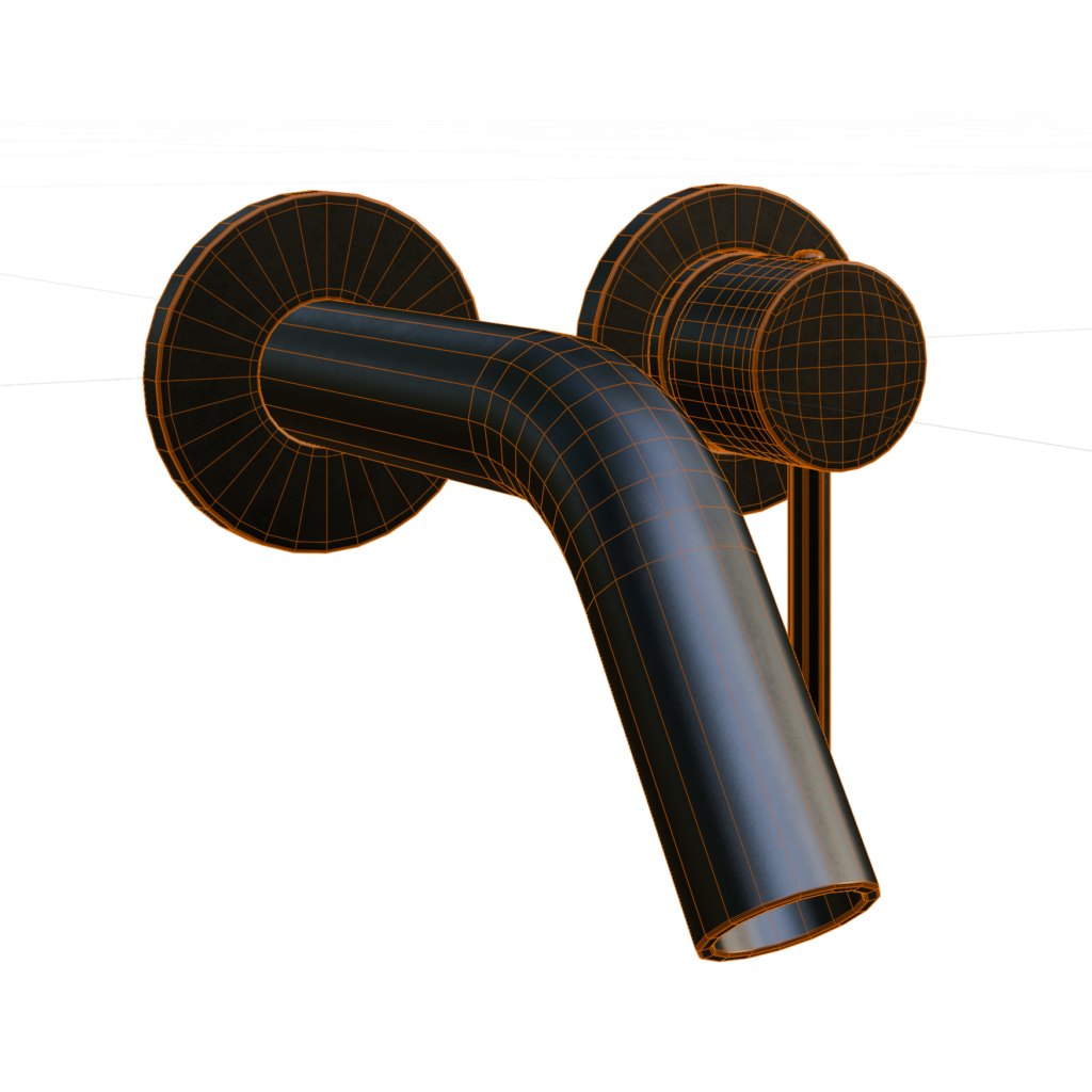 Split Mounted Curved Tap 01 • iMeshh - 3D Model for Blender 4.0+