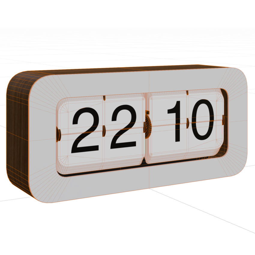 Retro Flip Clock 01 • iMeshh - 3D Model for Blender 4.0+