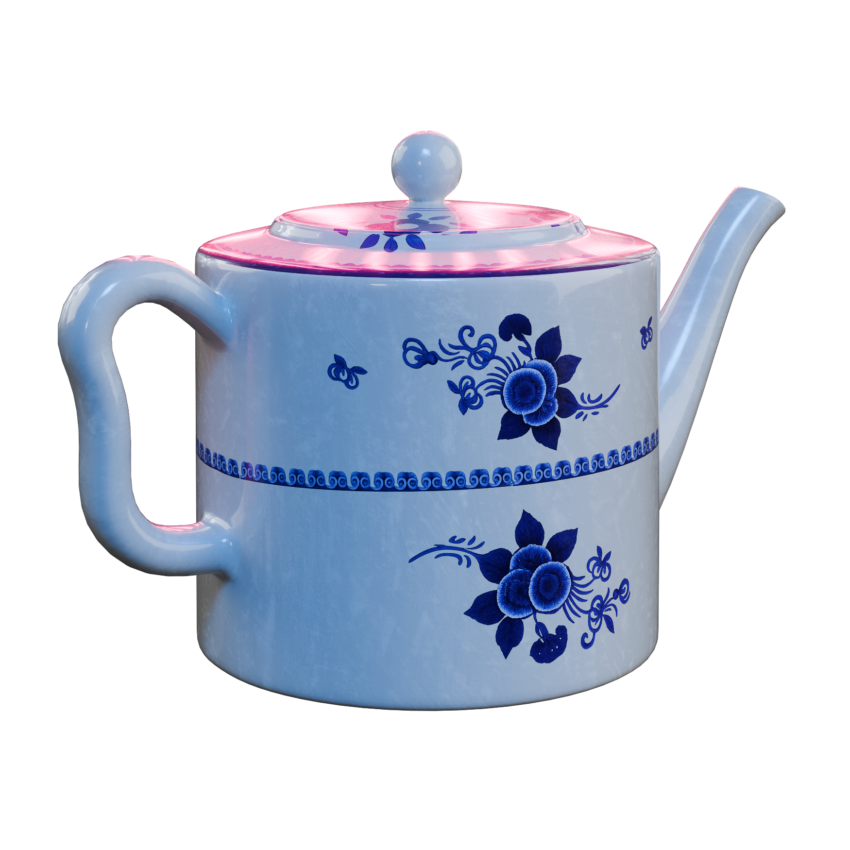 Spode Teapot 01 • iMeshh - 3D Model for Blender 4.0+