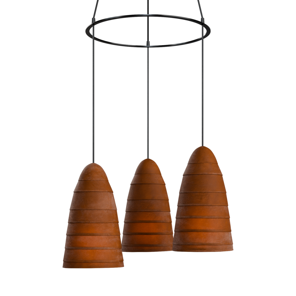 Ribbed Terracotta Cones Pendant 01 • iMeshh - 3D Model for Blender 4.0+