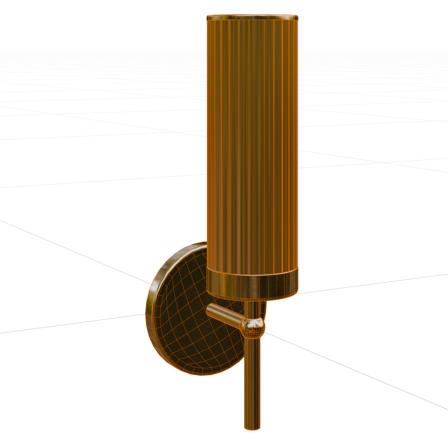 Fluted Glass Wall Light 01 • iMeshh - 3D Model for Blender 4.0+