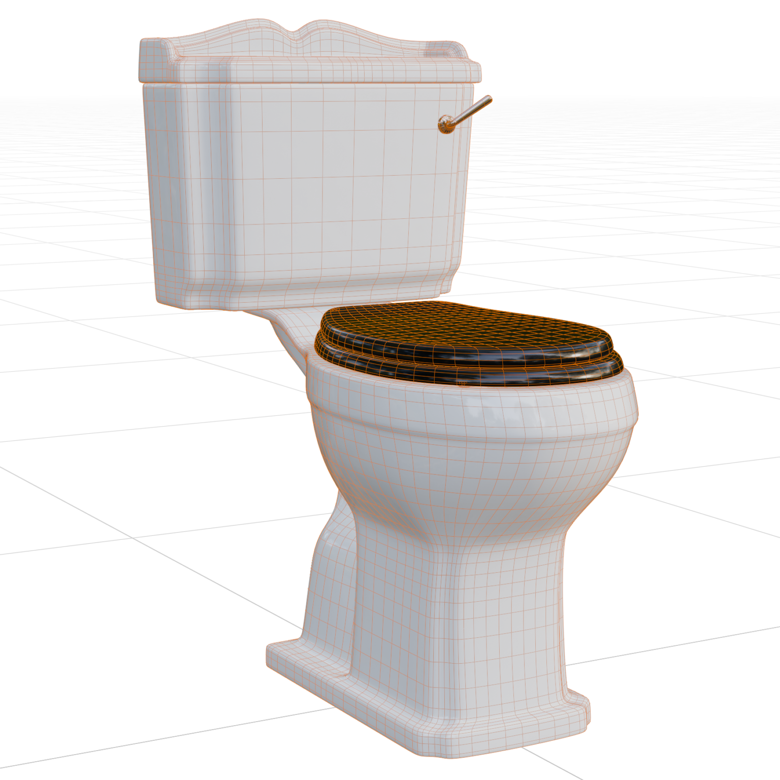 Traditional Toilet 02 • iMeshh - 3D Model for Blender 4.0+