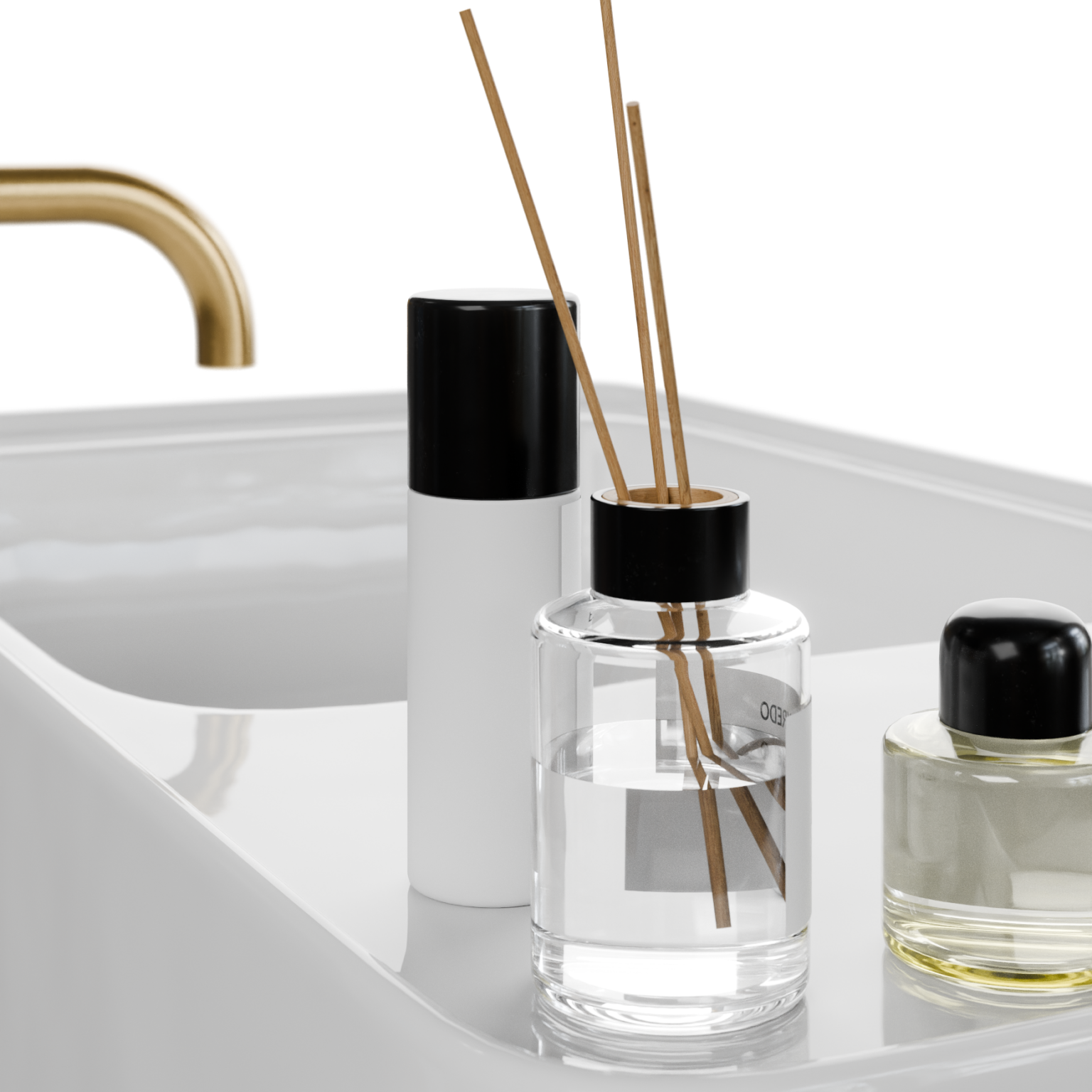 Floating Gold Basin 01 • iMeshh - 3D Model for Blender 4.0+