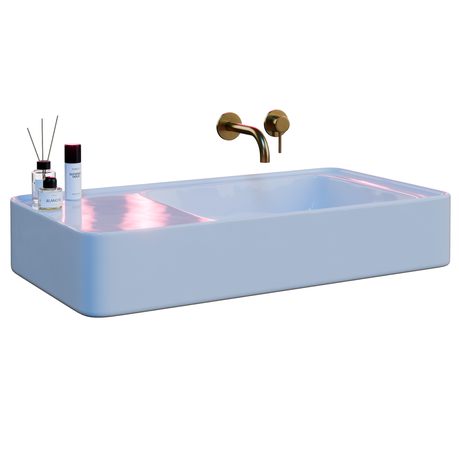 Floating Gold Basin 01 • iMeshh - 3D Model for Blender 4.0+