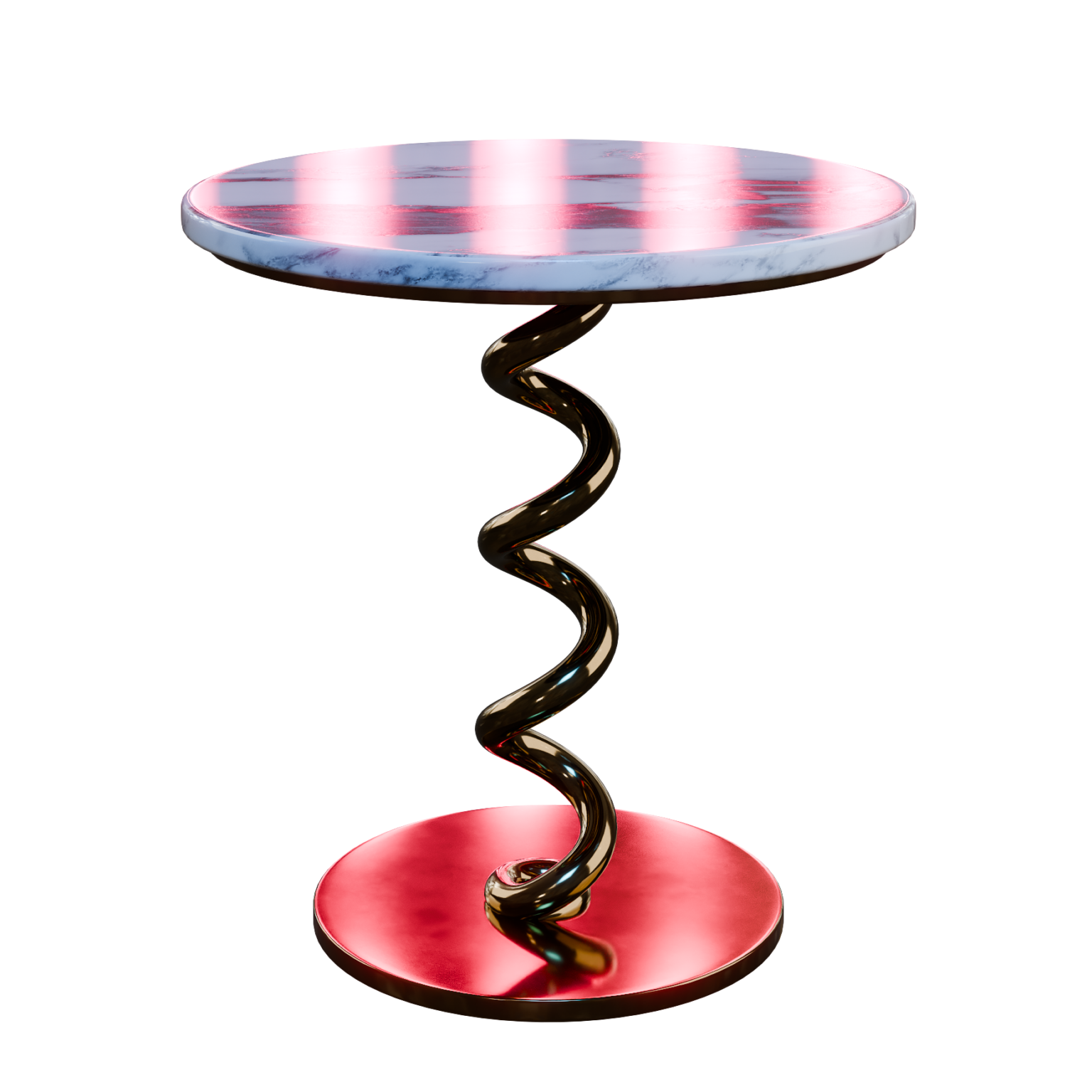 Marble Gold Spiral Coffee Table 01 • iMeshh - 3D Model for Blender 4.0+